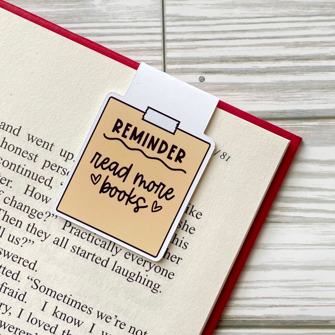 Sticky Note Magnetic Bookmark Read More Books - Etsy