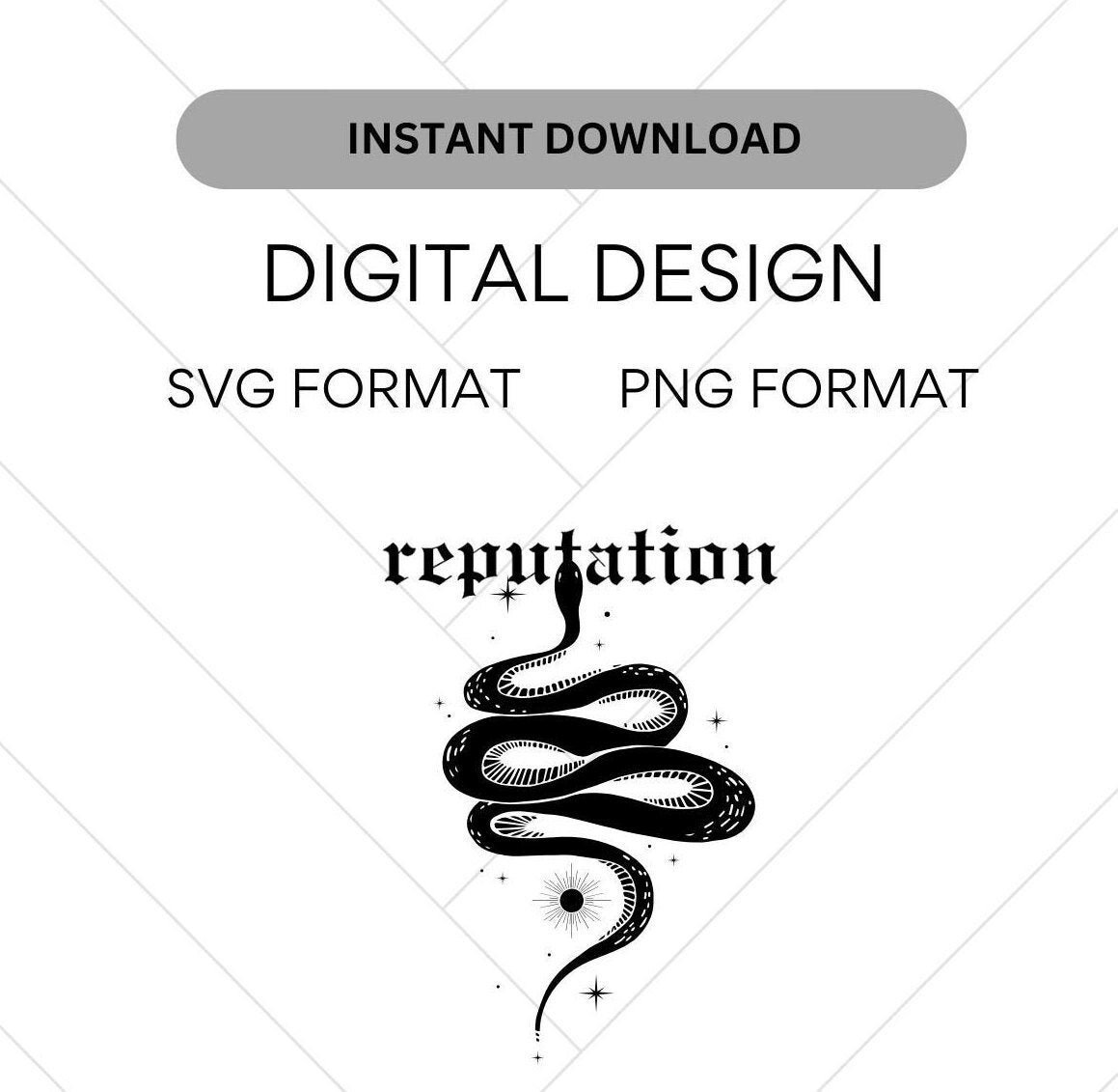 Reputation Snake SVG PNG Rep Snake Instant Download Digital Design ...