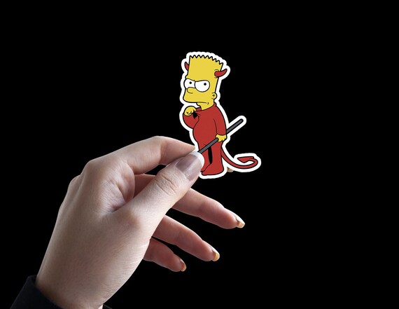 Simpsons Sticker Devil Bart Glossy Vinyl Die-cut Decal - Etsy