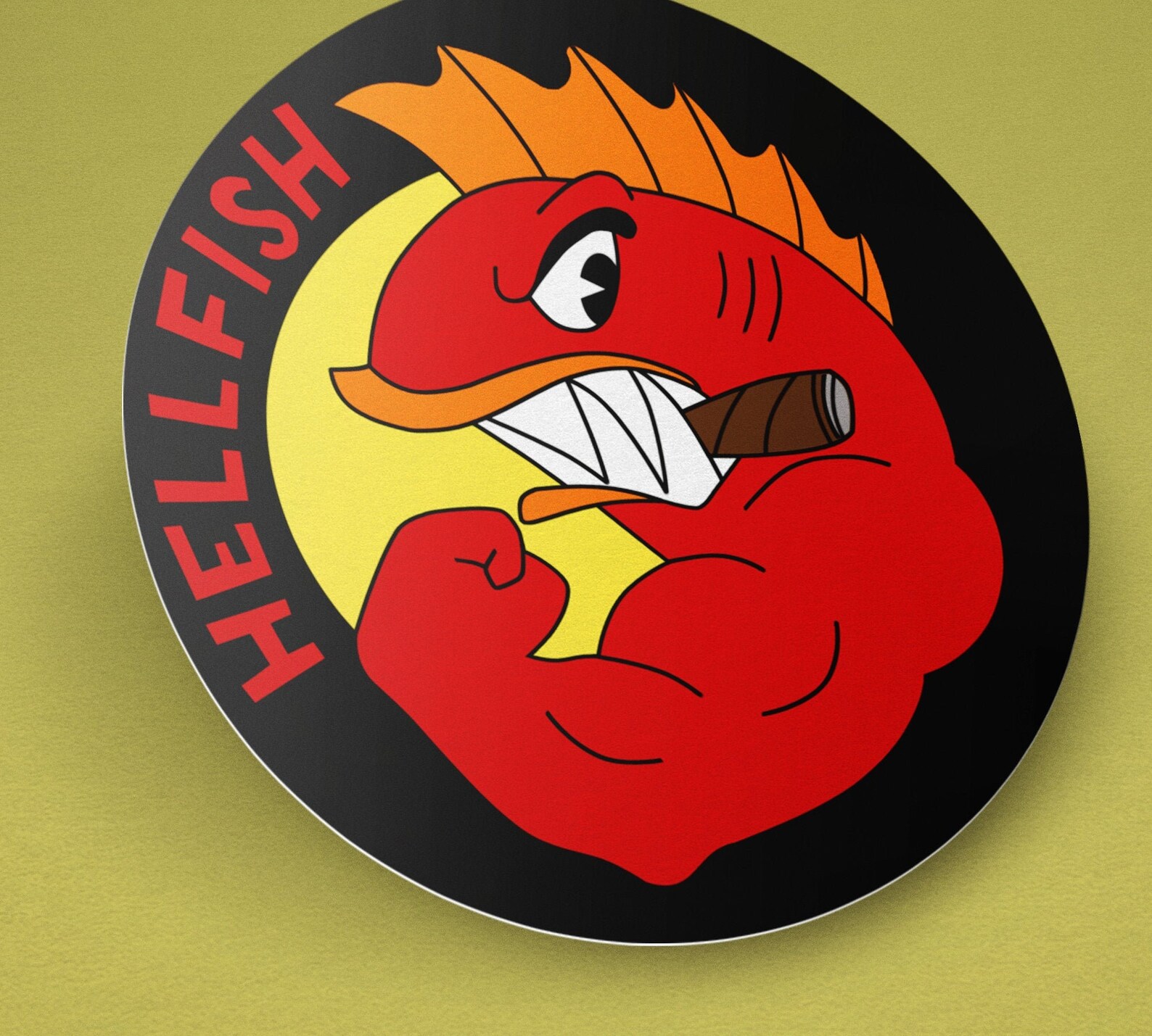 Simpsons Hellfish Weatherproof Pegatina de vinilo brillante | Etsy