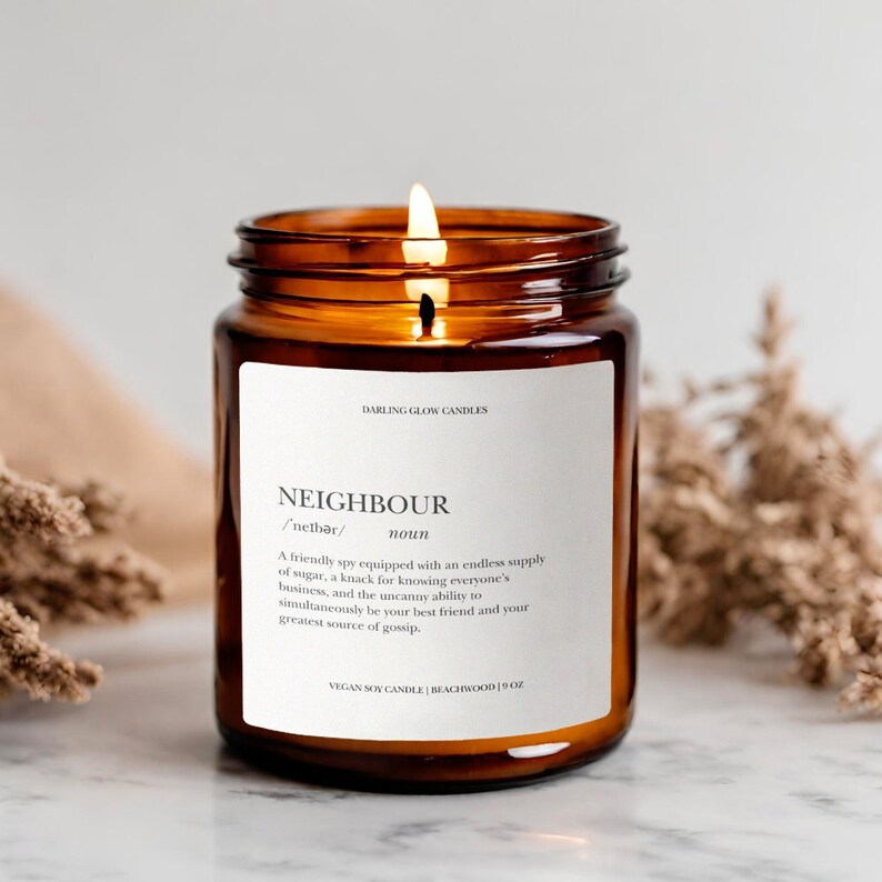 Neighbour Candle Gift, Definition Candle, Funny Thank You Gift for ...