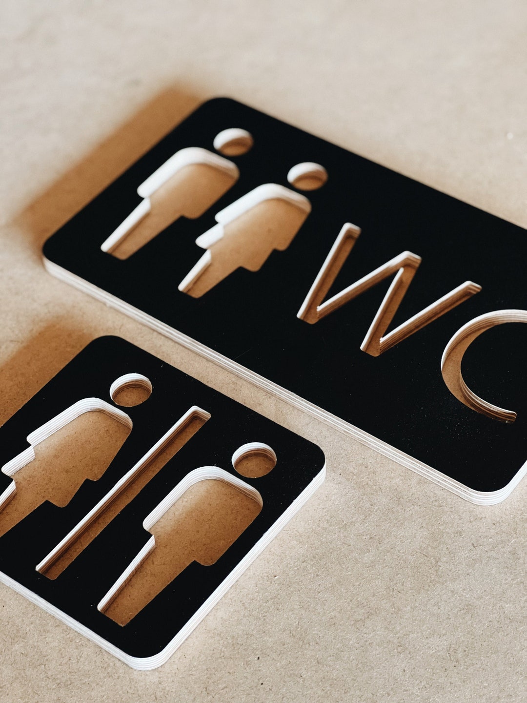Wooden Restroom Sign Toilet Sign Unisex WC Sign Men's - Etsy