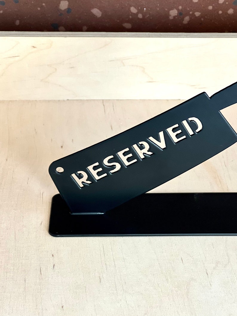 Restaurant Reserved Table Signs, Reserved Table Sign, Metal Wedding ...