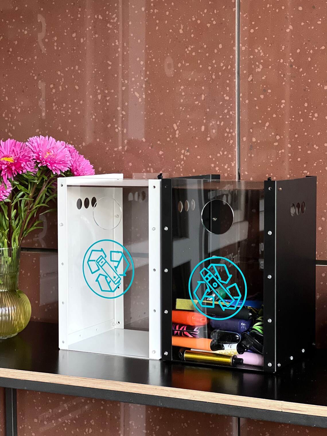 Battery Box, Recycling Batteries Container, Used Batteries Metal Box ...