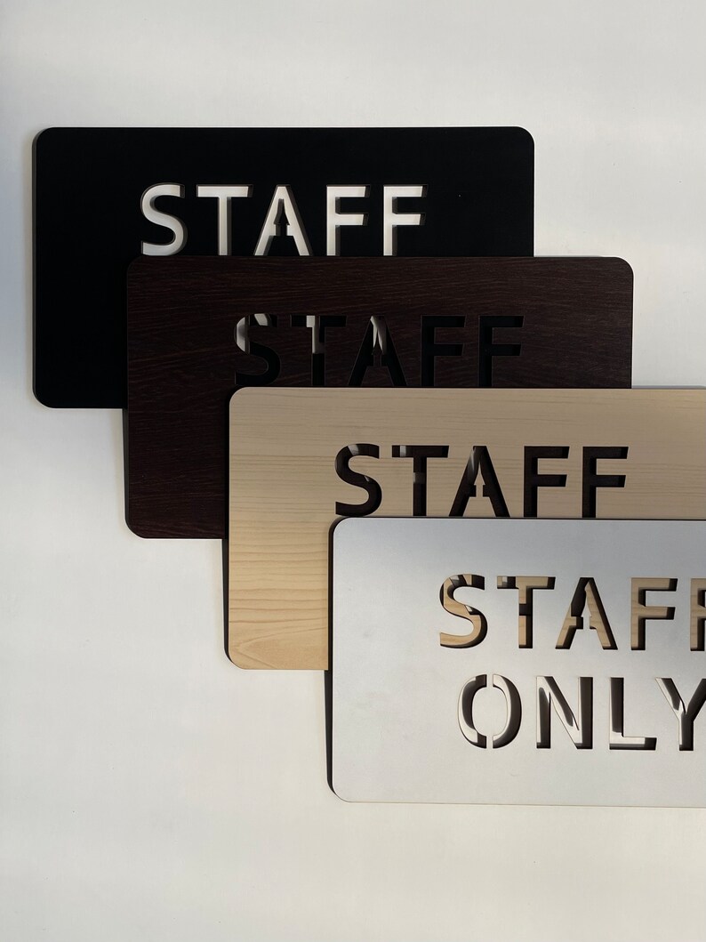 Wooden Sign “staff Only” - Etsy