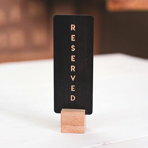 Restaurant Reserved Table Signs Cafe Table Card Holders - Etsy