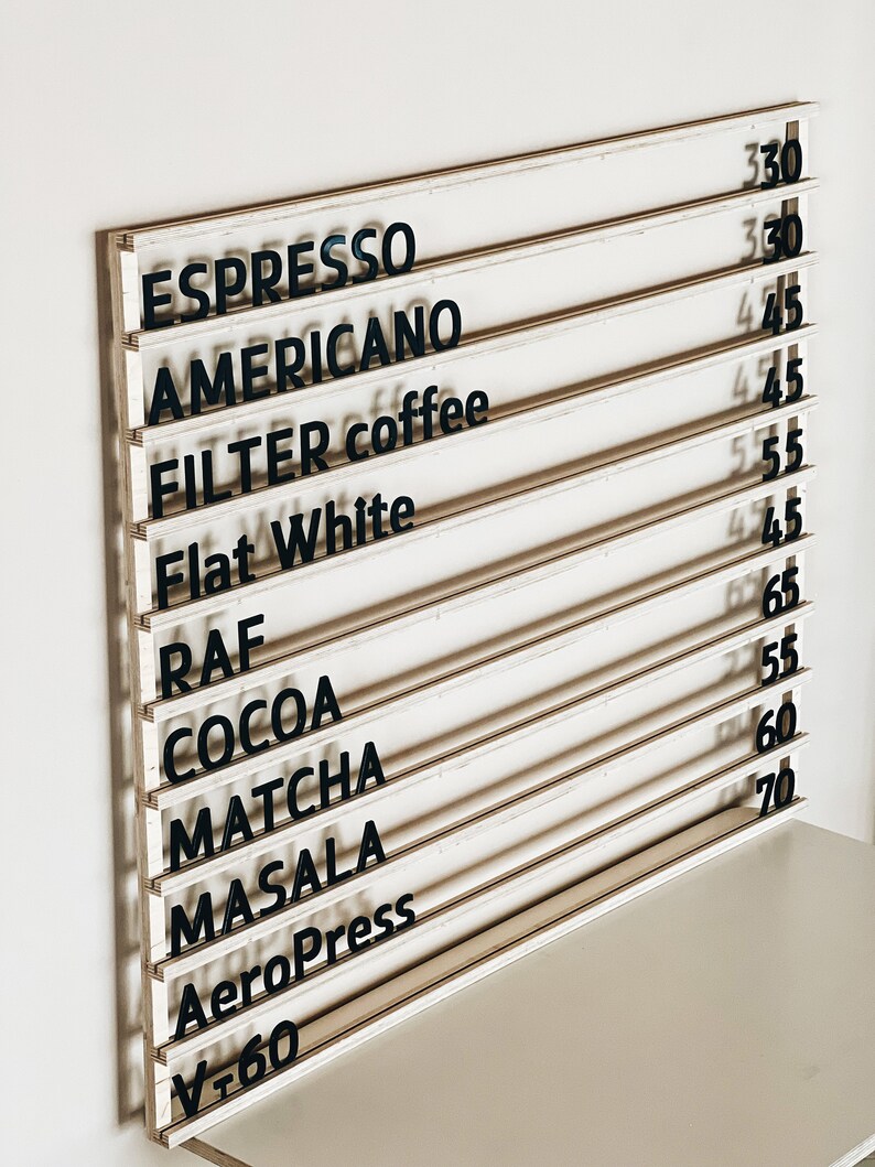 Restaurant Menu Board for Your Coffee House. Restaurant or Cafe Wall ...