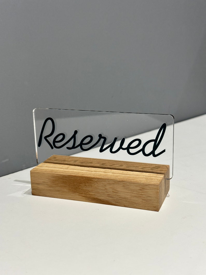 Restaurant Reserved Table Signs, Cafe Table Card Holders, Reserved ...