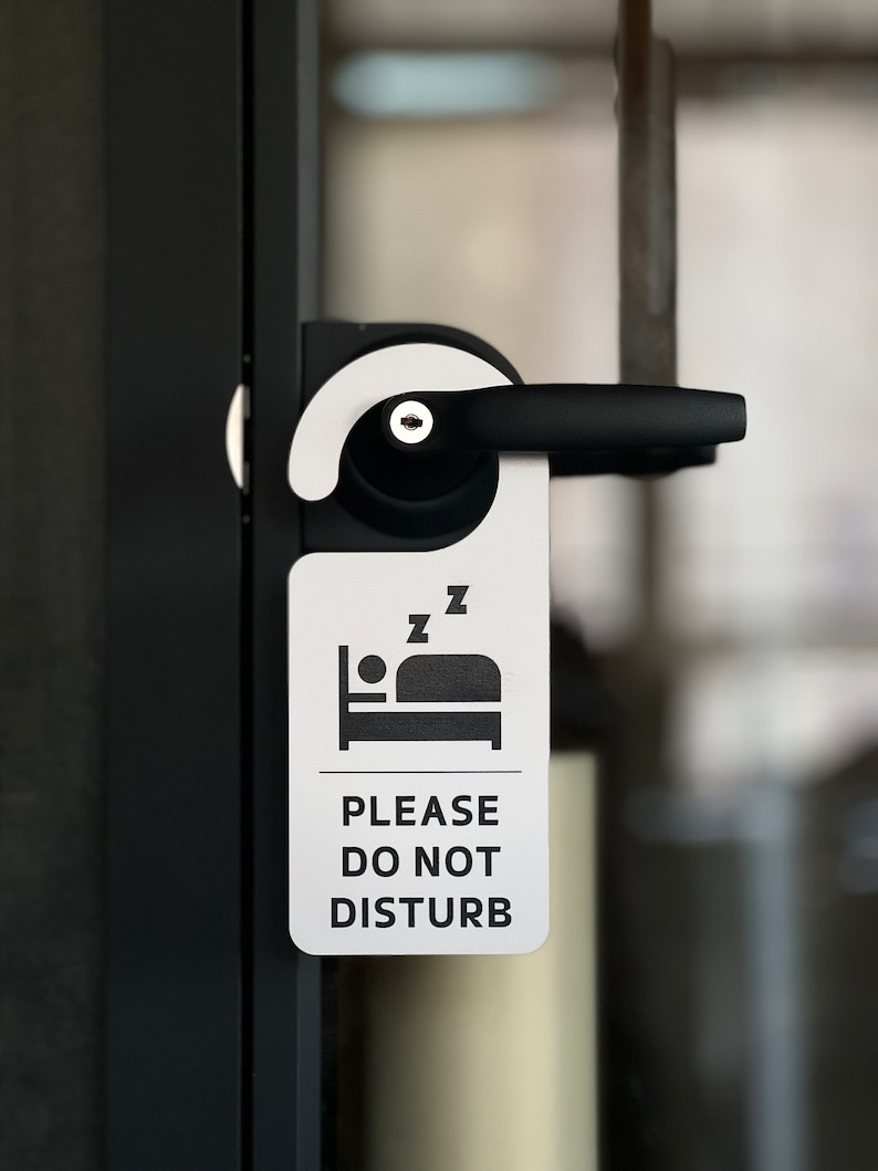 Do Not Disturb Hotel Door Sign- Clean the Room Door Sign - Etsy
