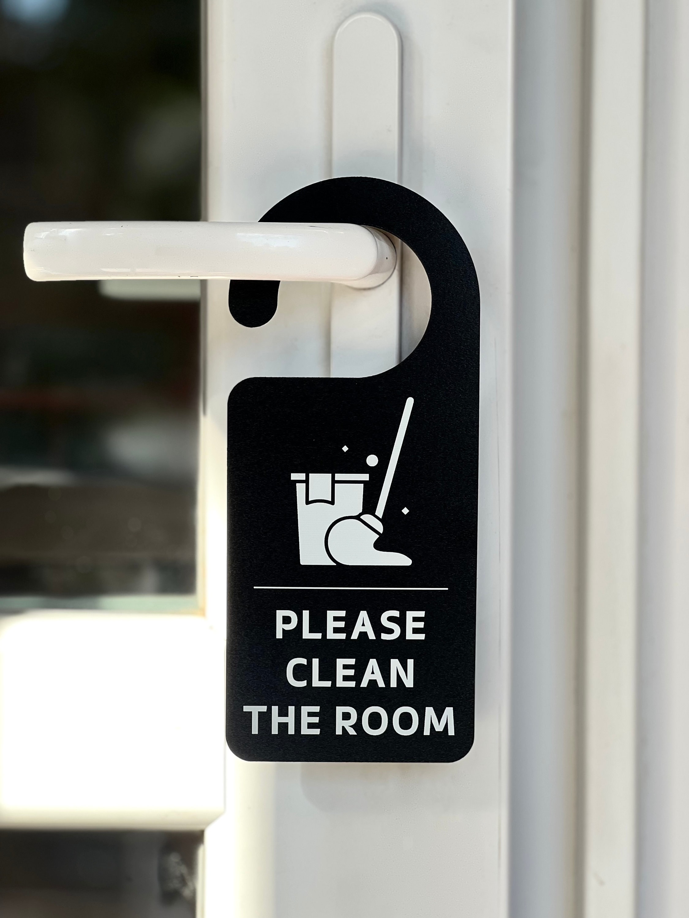Do Not Disturb Hotel Door Sign- Clean the Room Door Sign - Etsy