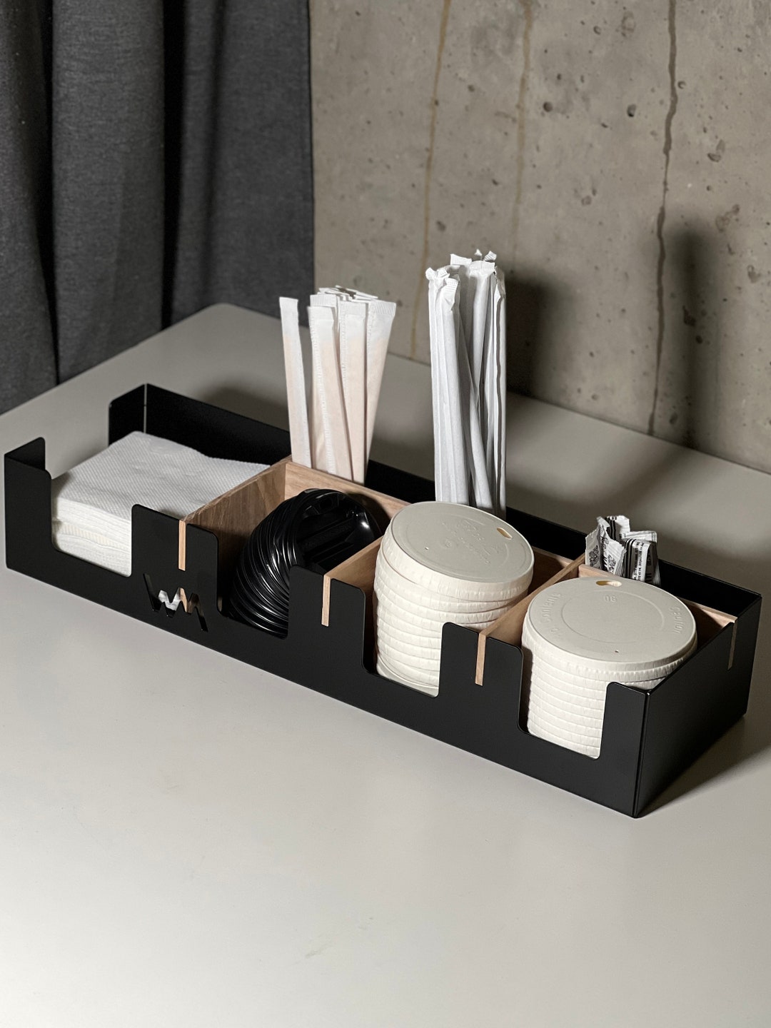 Bar Organizer Wood and Metal Bar Holder Custom Bar Kitchen Storage - Etsy