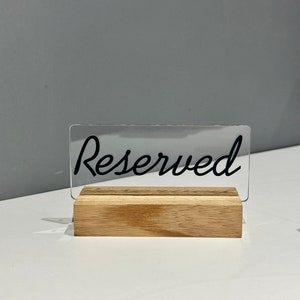 Restaurant Reserved Table Signs, Cafe Table Card Holders, Reserved ...