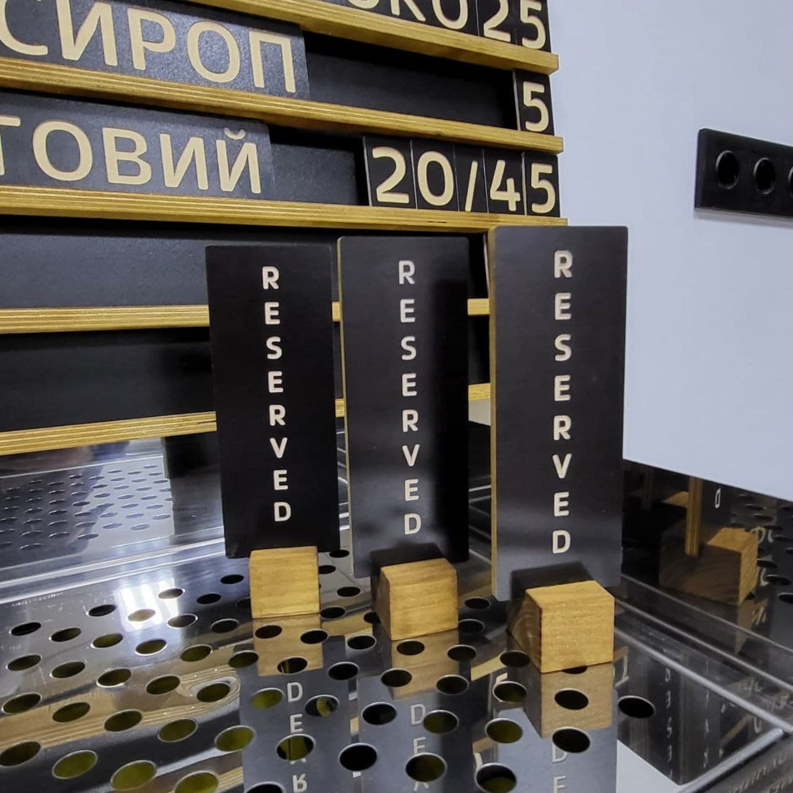 Restaurant Reserved Table Signs Cafe Table Card Holders - Etsy