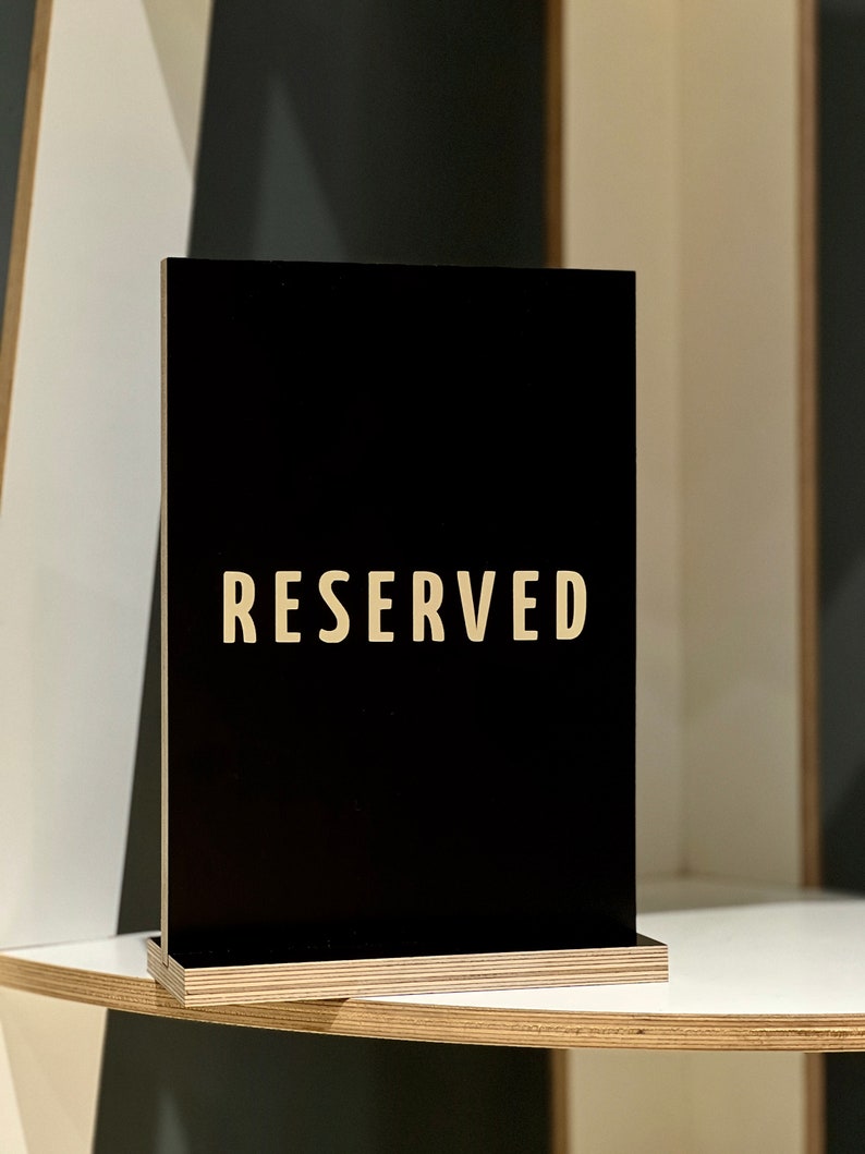Restaurant Reserved Table Signs, Reserved Table Sign, Wooden Wedding ...