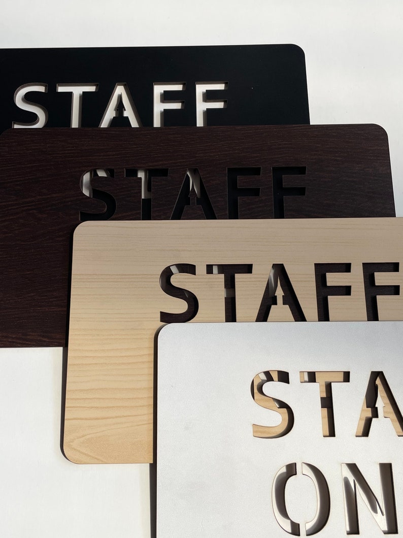 Wooden Sign “staff Only” - Etsy