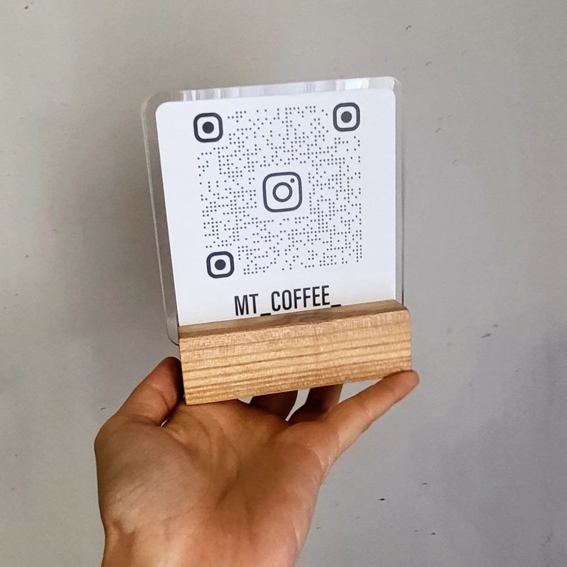 QR Code Menu QR Code Menu Sign Wooden Qr Cod Sign Acrylic - Etsy