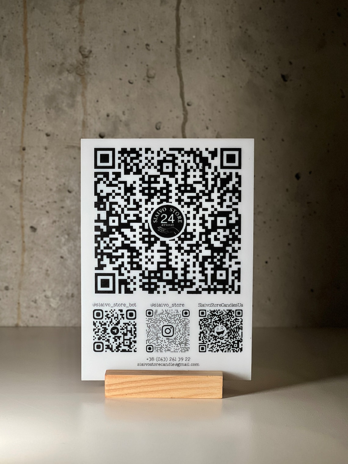 QR Code Menu, QR Code Menu Sign, Wooden Qr Cod Sign, Acrylic Qr Code ...