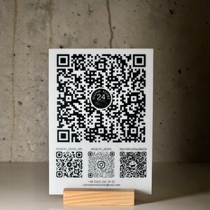 QR Code Menu, QR Code Menu Sign, Wooden Qr Cod Sign, Acrylic Qr Code ...