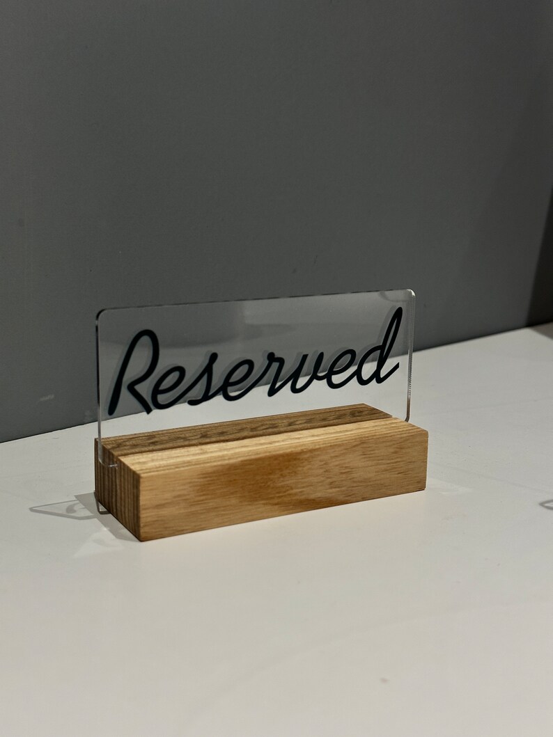 Restaurant Reserved Table Signs, Cafe Table Card Holders, Reserved ...