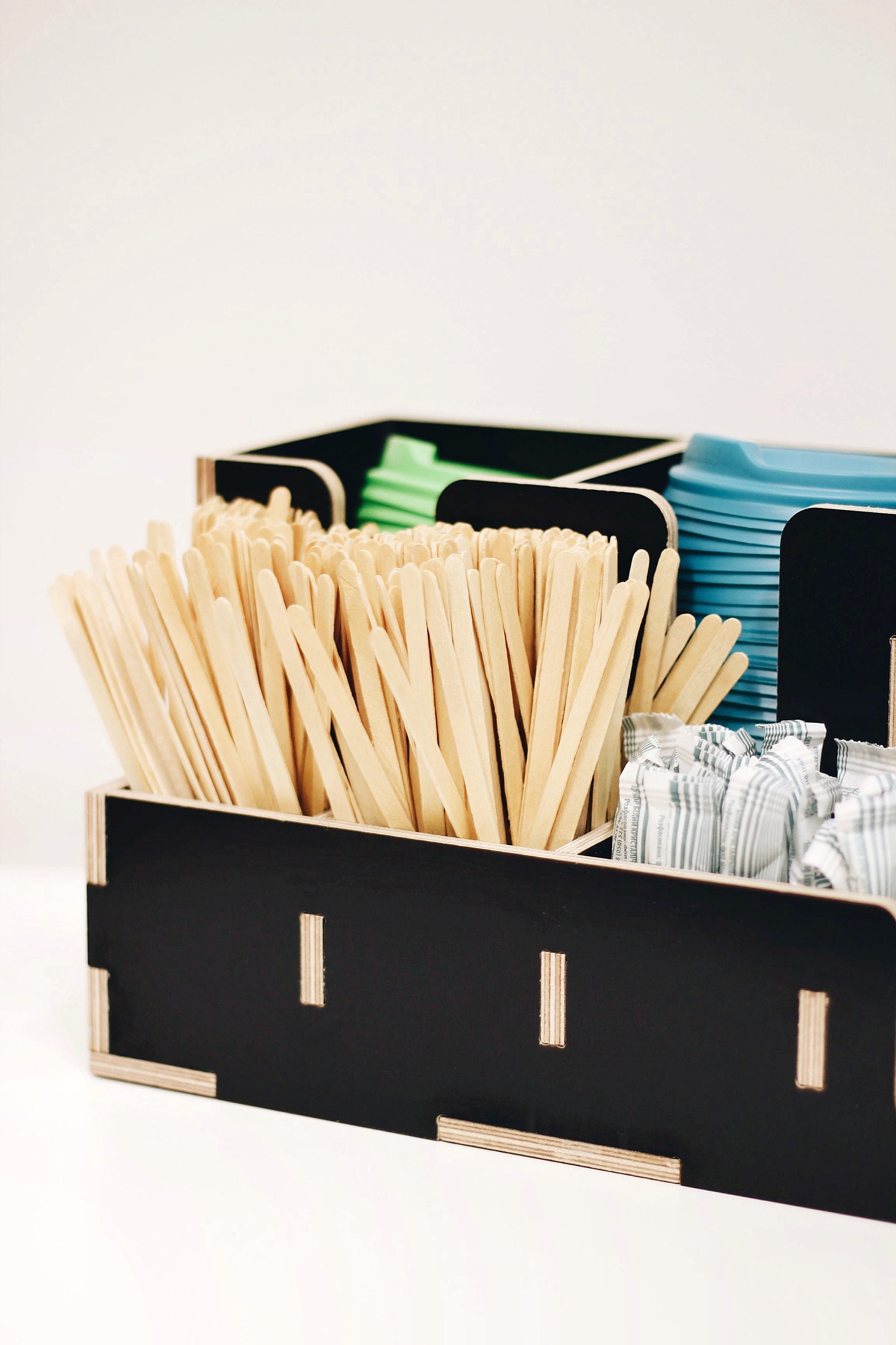Coffee Organizer for Coffee House and Coffee Shop. Medium Wooden ...