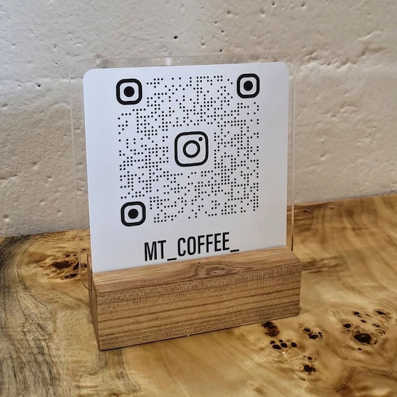 QR Code Menu QR Code Menu Sign Wooden Qr Cod Sign Acrylic - Etsy