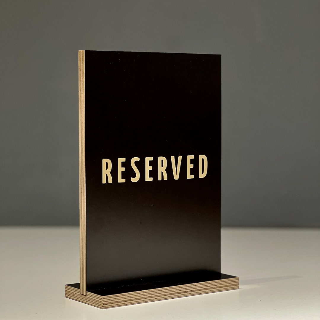 Restaurant Reserved Table Signs, Reserved Table Sign, Wooden Wedding ...
