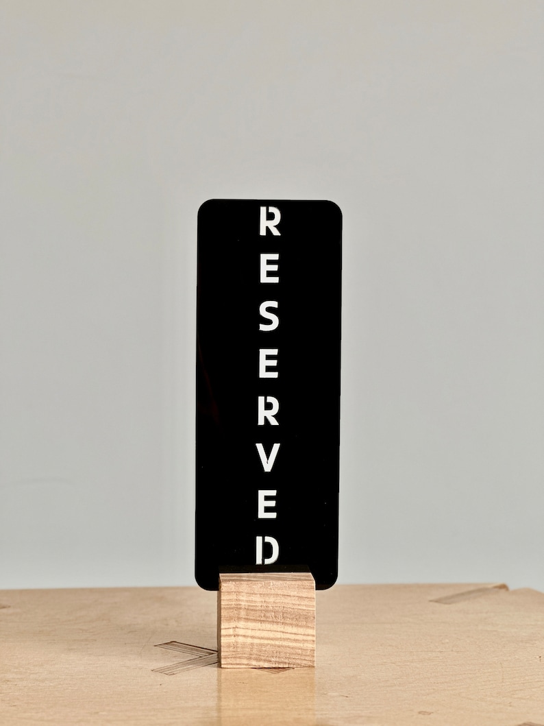Wood Restaurant Reserved Table Signs, Wedding Ceremony Reserved Signs ...