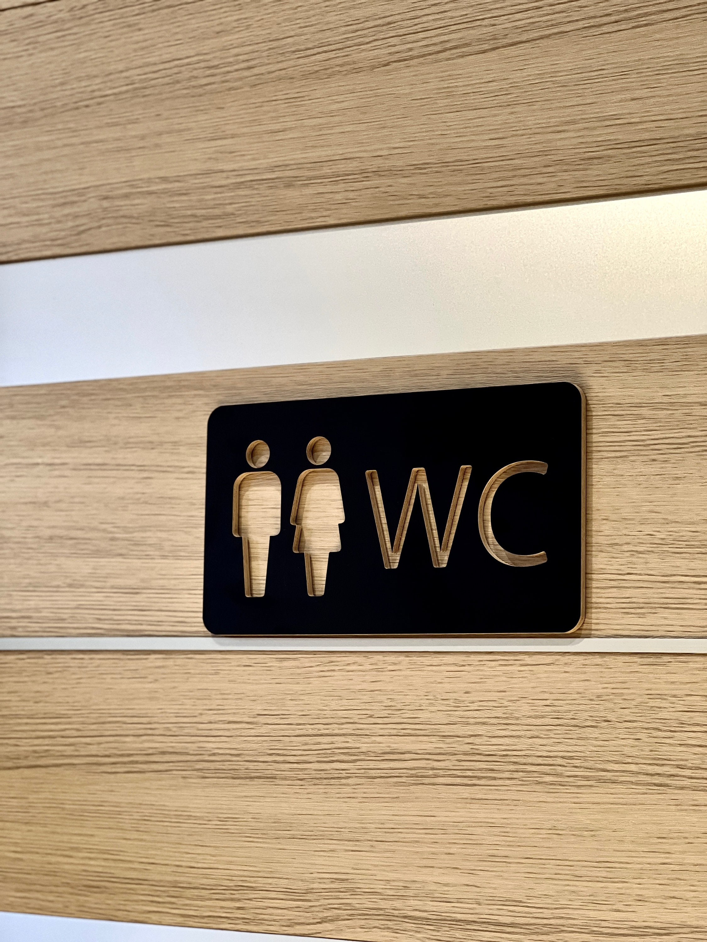 Restroom Sign, Toilet Symbol, WC Door Symbol, Wood Sign, Office ...