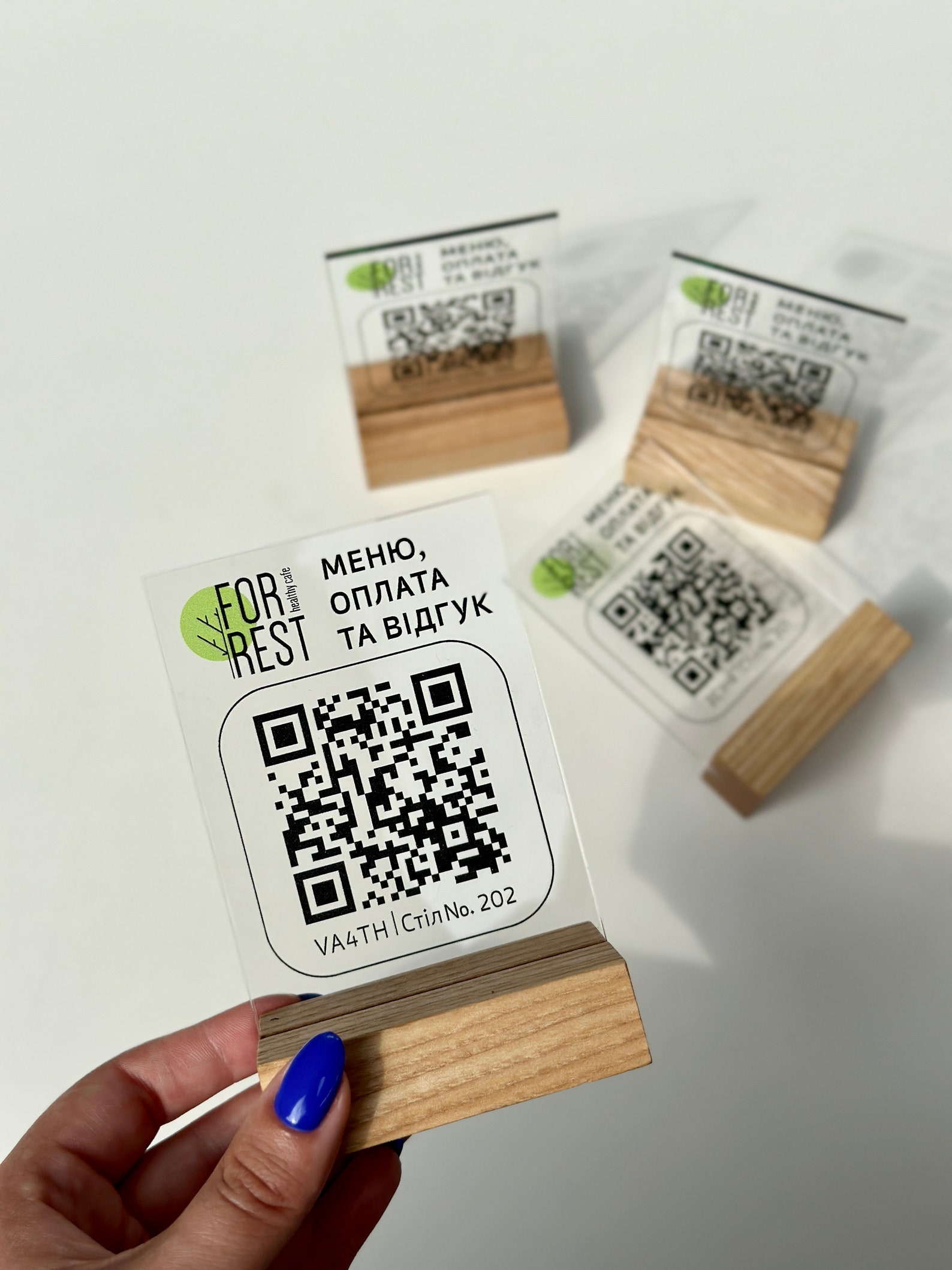 QR Code Menu, QR Code Menu Sign, Wooden Qr Cod Sign, Acrylic Qr Code ...