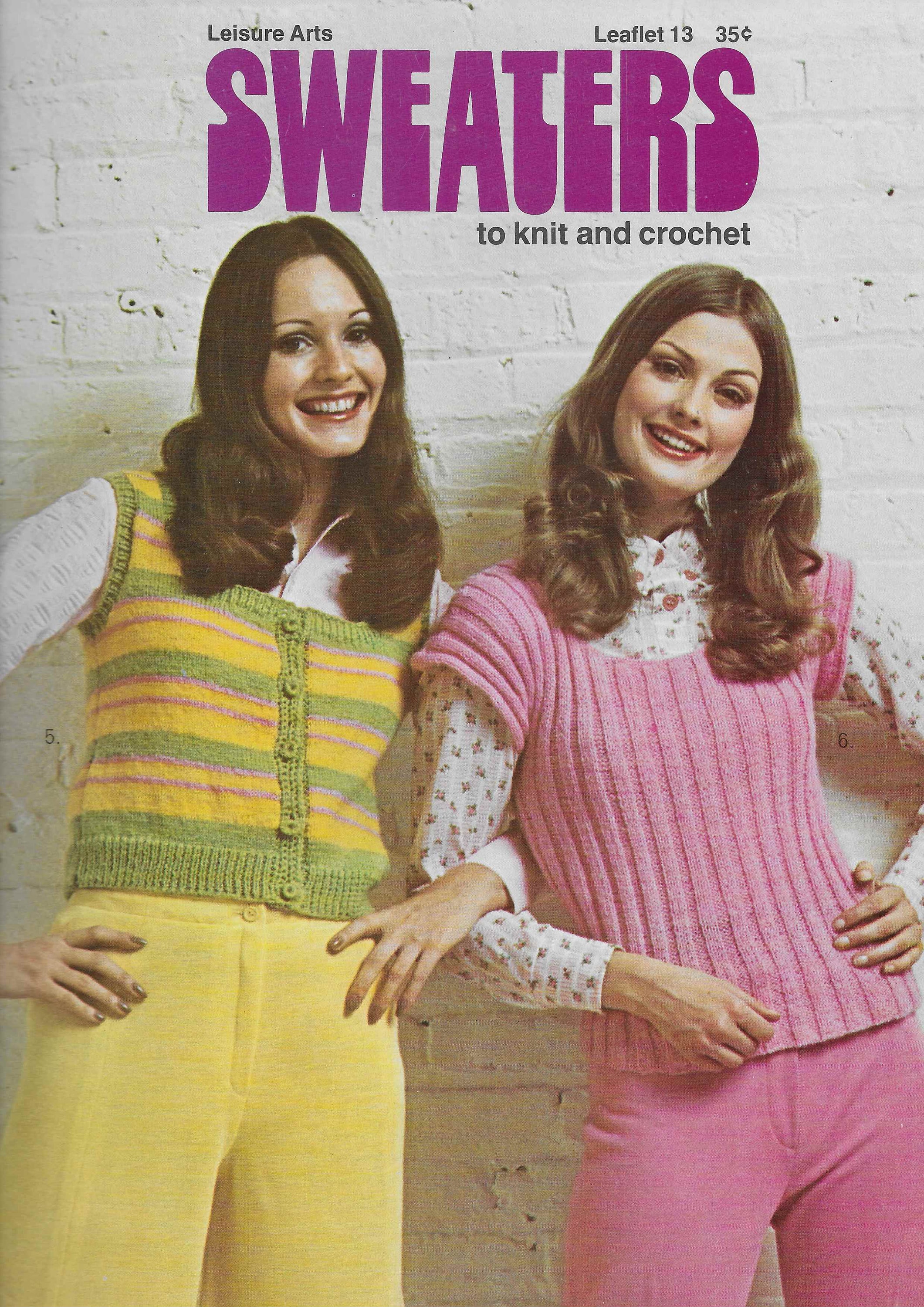 Crochet & Knit PATTERNS: Vintage 70s Sweaters (sweater Vests) to Knit ...