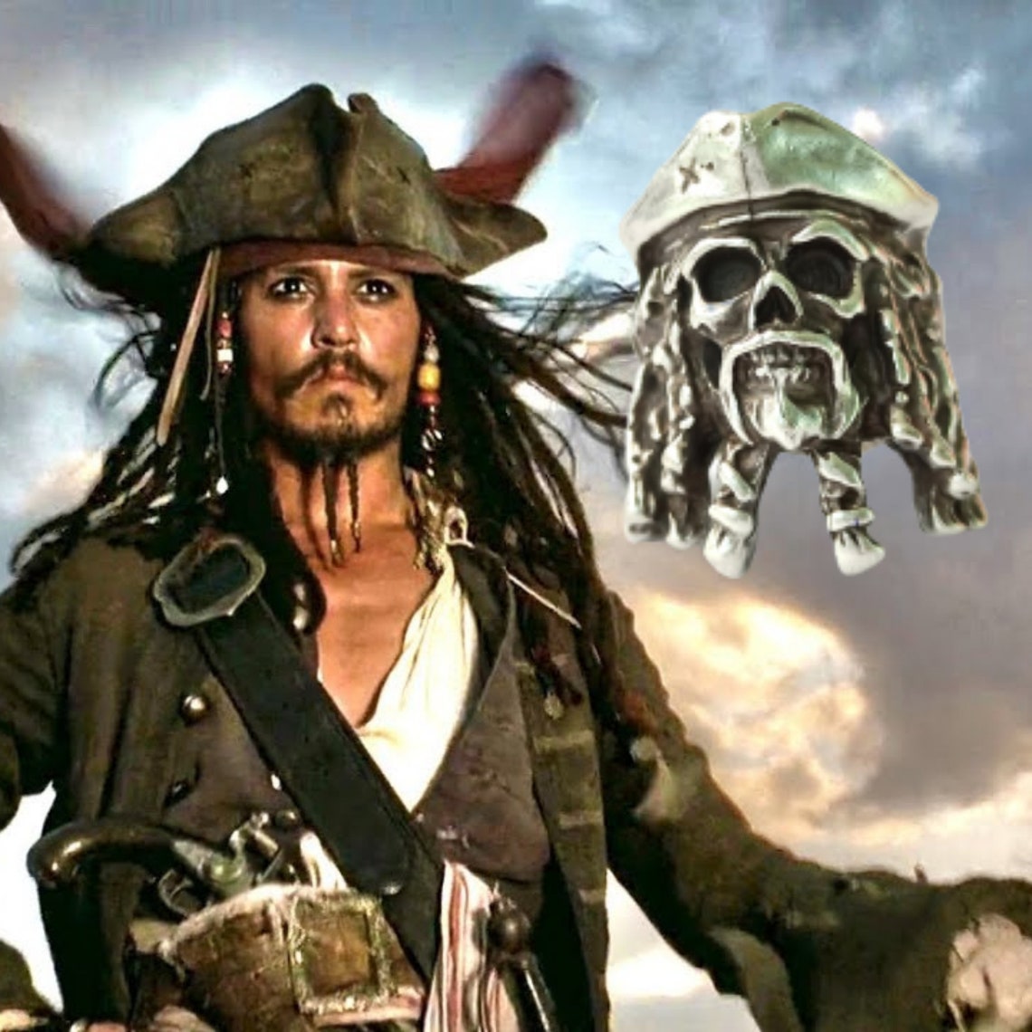 Pirates of the Caribbean Captain Jack Sparrow Skeleton - Etsy