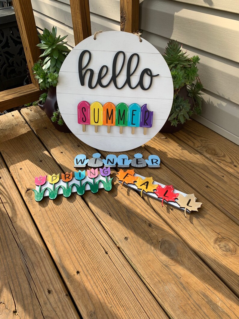 Door Hanger Interchangable Hello Seasons Door Hanger - Etsy