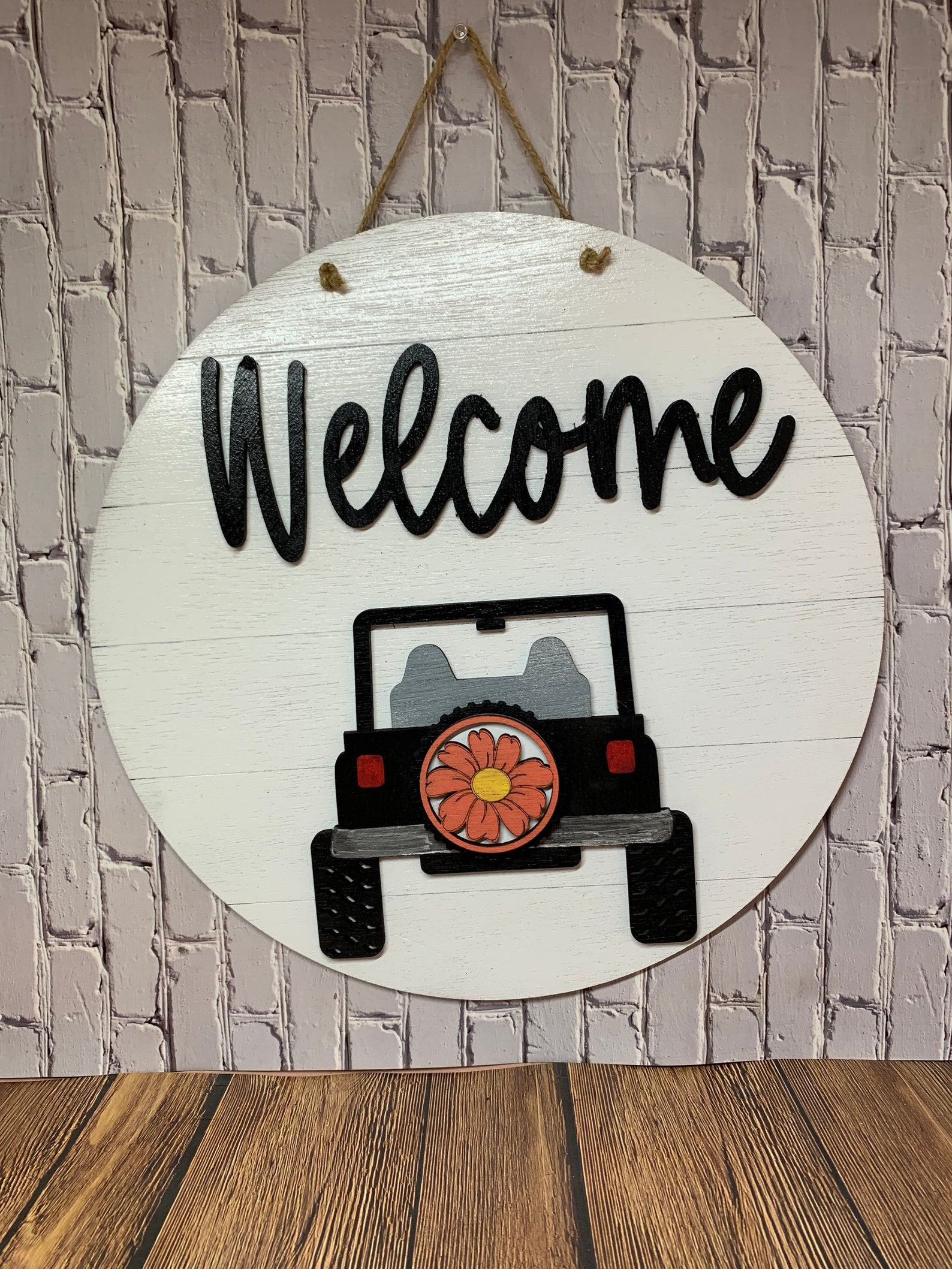 Handmade Interchangeable Jeep Welcome Door Hanger - Etsy