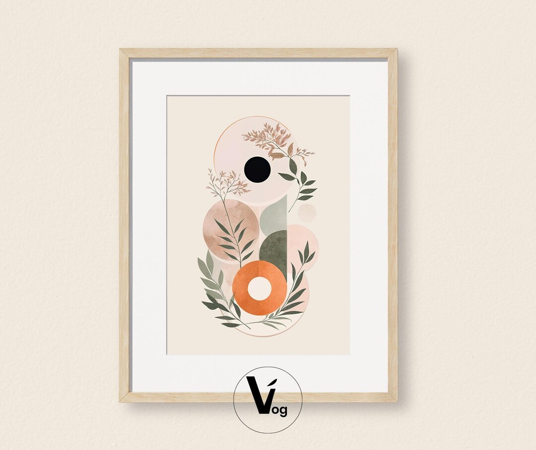 Organic Cycles Boho Abstract Printable Wall Art Prints, Trendy Modern ...