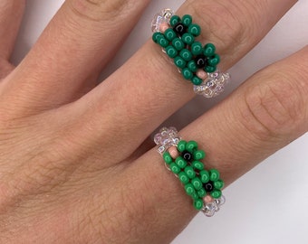 Beaded Frog Ring Seed Bead Ring - Etsy UK