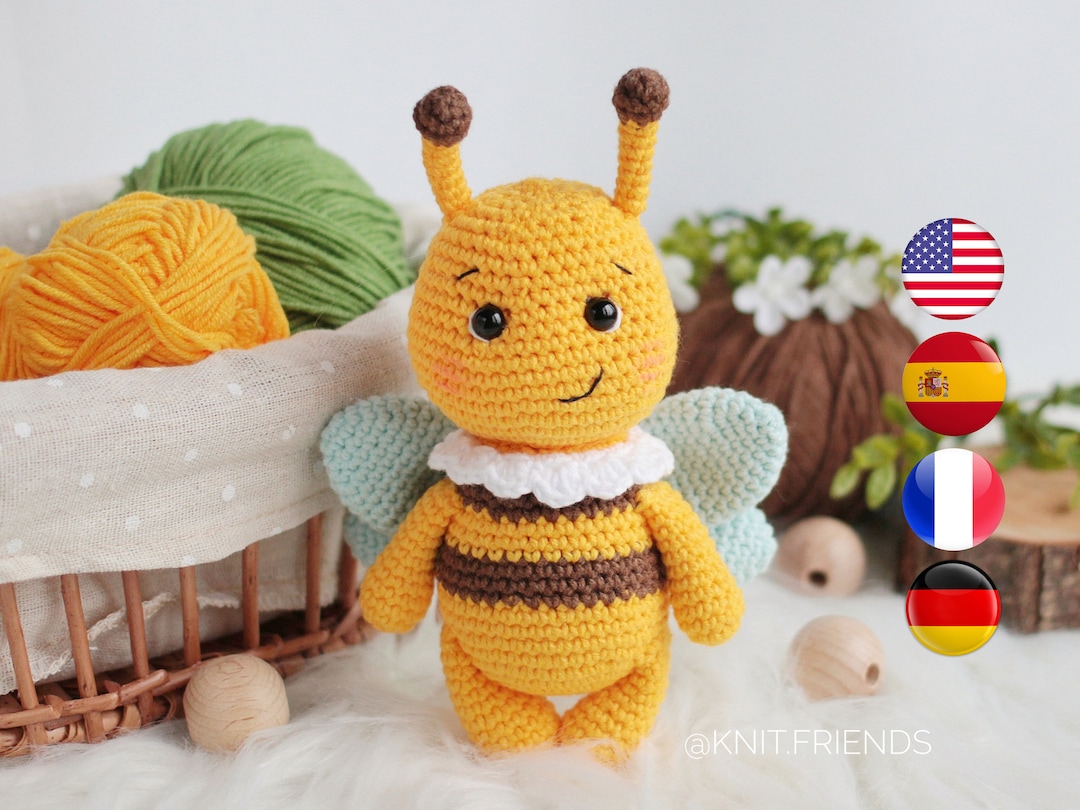 Amigurumi Bumblebee Crochet PATTERN PDF, Crochet Insect Bee, Amigurumi ...