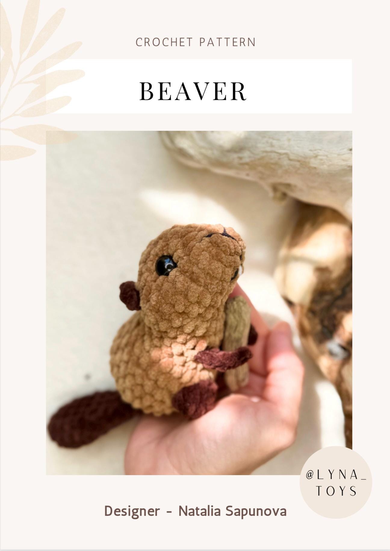 Crochet Pattern Beaver / Amigurumi Stuff Toys Tutorial / Pattern ...