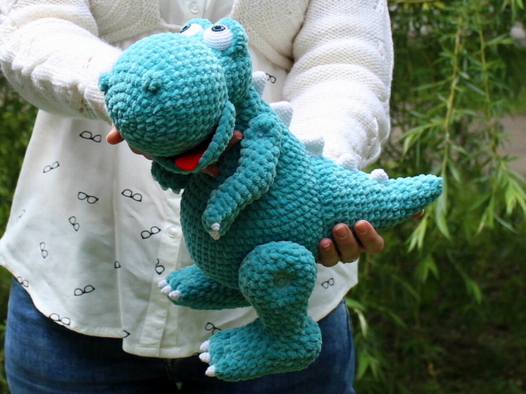 PATTERN Crochet Dinosaur T-rex Plush. PATTERN Amigurumi Tyrannosaurus ...