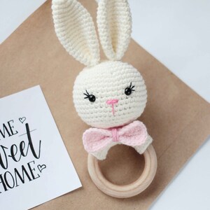 CROCHET PATTERN Bunny Baby Rattle, Easy Crochet Baby Rattle PDF, Bunny ...