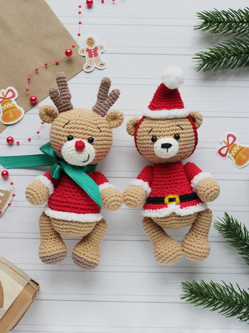 CROCHET PATTERN Santa the Bear PDF Christmas Amigurumi - Etsy