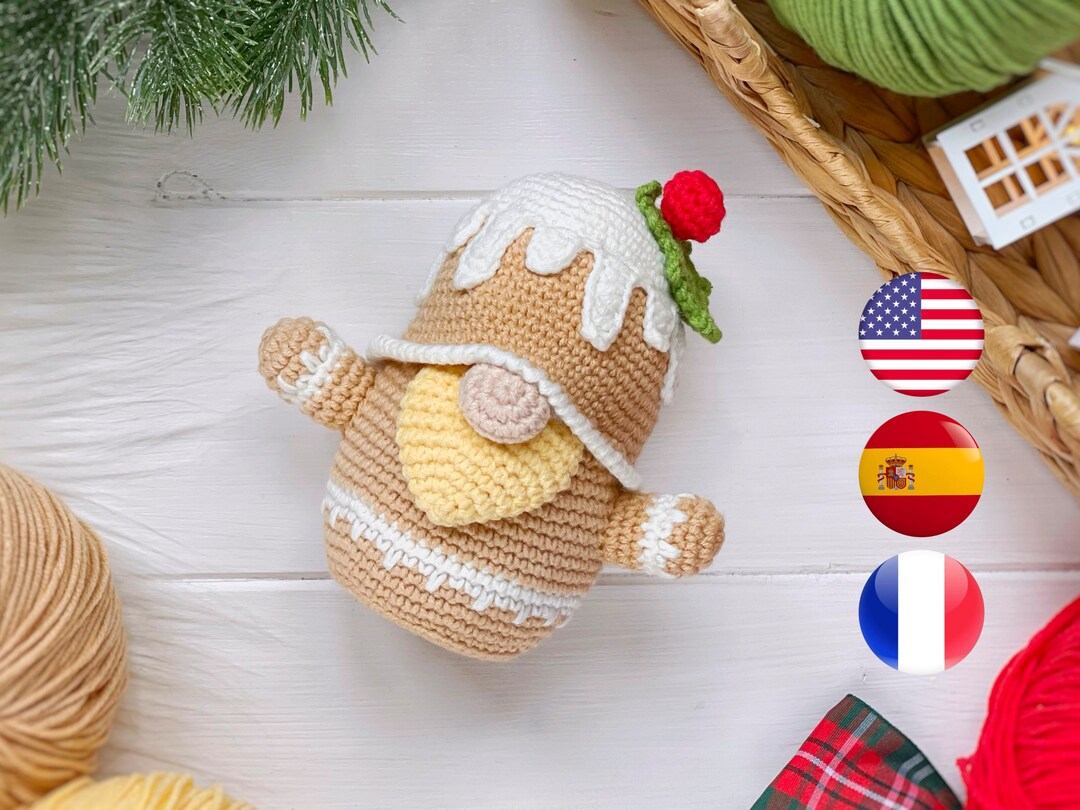 Gingerbread Man Gnome Crochet Pattern PDF, Amigurumi Christmas ...
