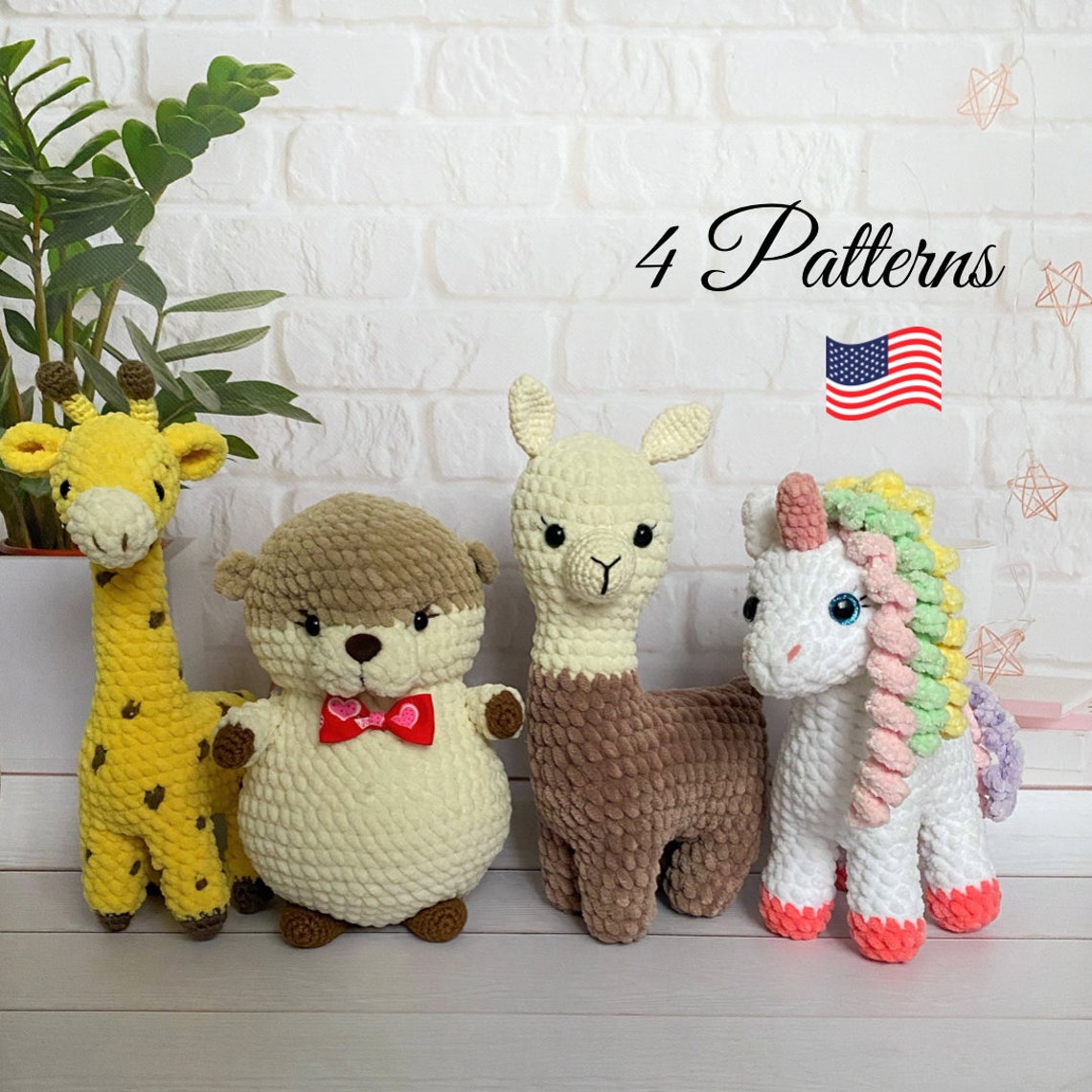 Crochet Patterns 4 Plush Toys. Crochet Patterns Toy - Etsy