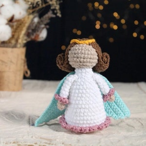 Crochet Doll, Amigurumi Angel, Christmas Angel Decor, Christmas Angel ...