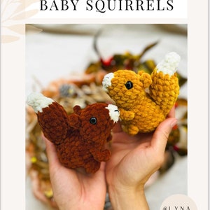 Crochet Pattern Baby Squirrels / Amigurumi Stuff Toys Tutorial / Pattern Realistic Squirrel ...
