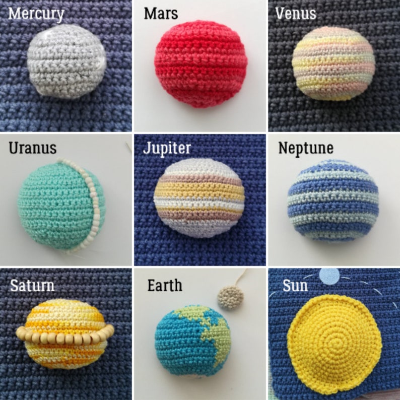 Crochet Space Pattern Wall Hanging Decor Solar System Toys - Etsy