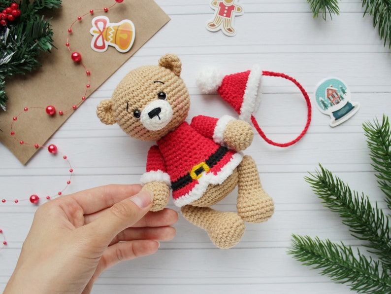 CROCHET PATTERN Santa the Bear PDF Christmas Amigurumi - Etsy