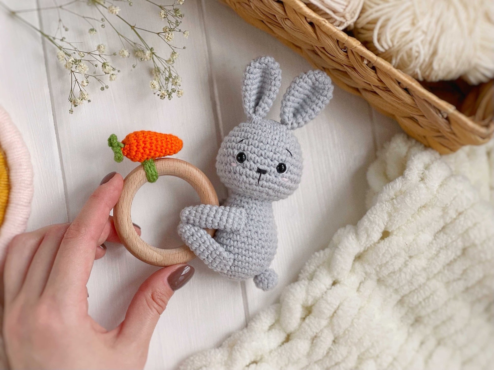 CROCHET PATTERN Baby Rattle Bunny Amigurumi Bunny Rattle PDF | Etsy