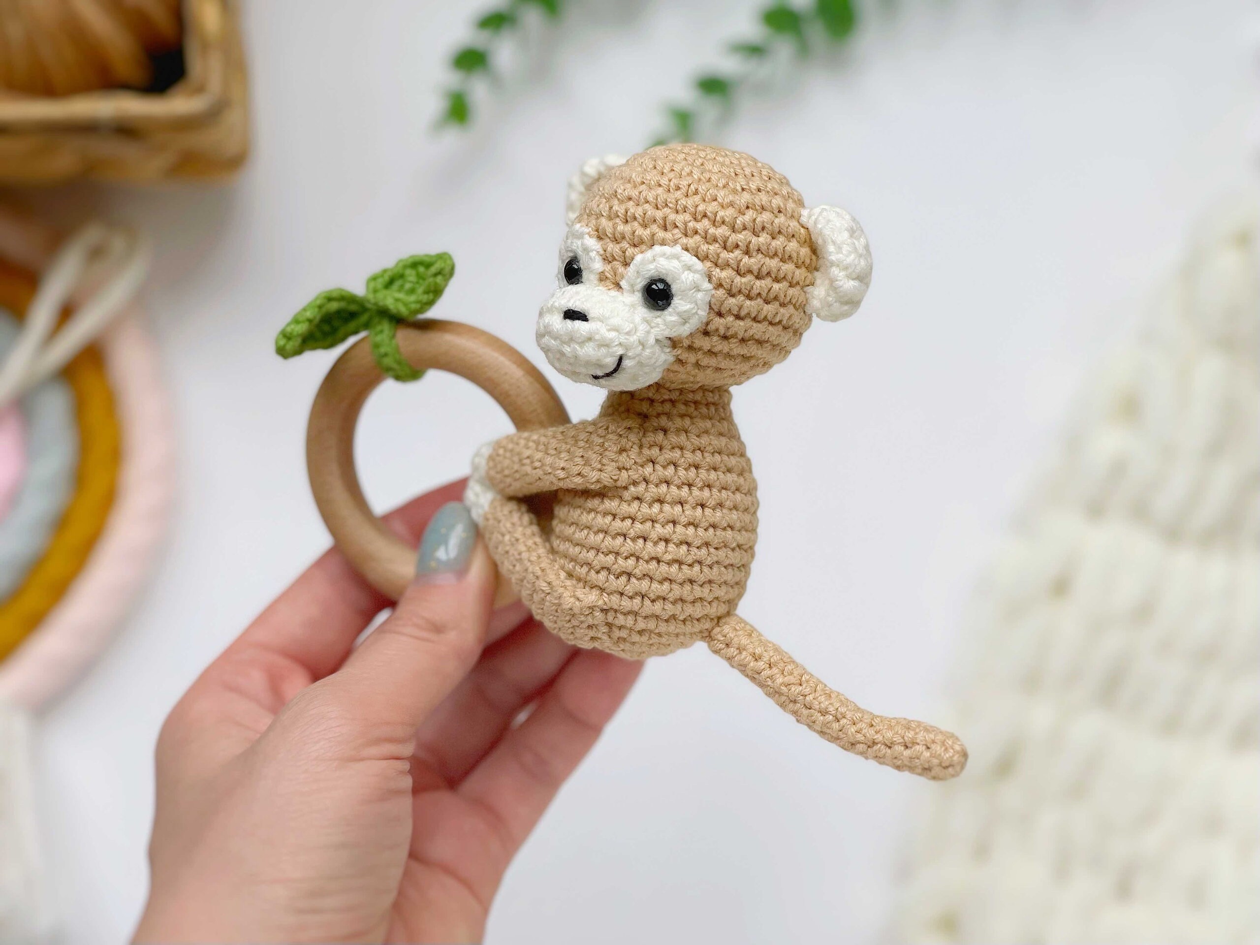 CROCHET PATTERN Monkey Rattle PDF Monkey Crochet Pattern - Etsy