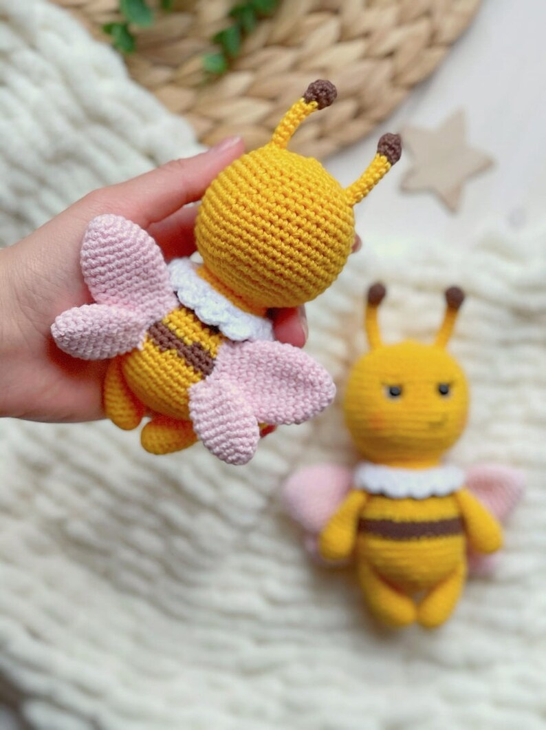 CROCHET PATTERNS SET: Amigurumi Bumblebee Toy Rattle Bee - Etsy