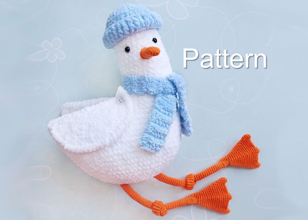 Crochet Seagull Toy Pattern PDF, Seagull Toy Amigurumi, Amigurumi ...
